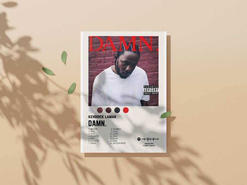 Kendrick Lamar DAMN. Printable Poster - Etsy