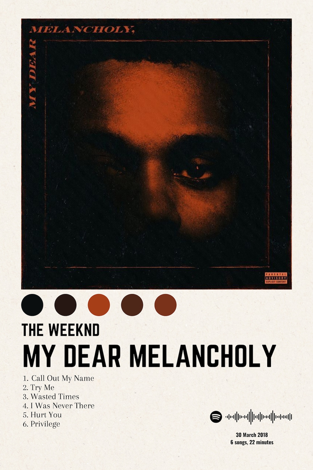 The Weeknd My Dear Melancholy Printable Poster - Etsy