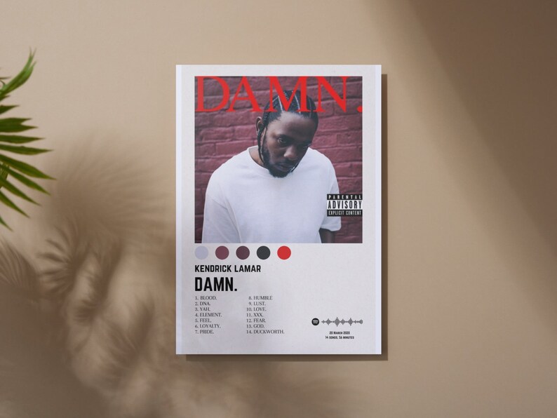 Kendrick Lamar DAMN. Printable Poster - Etsy