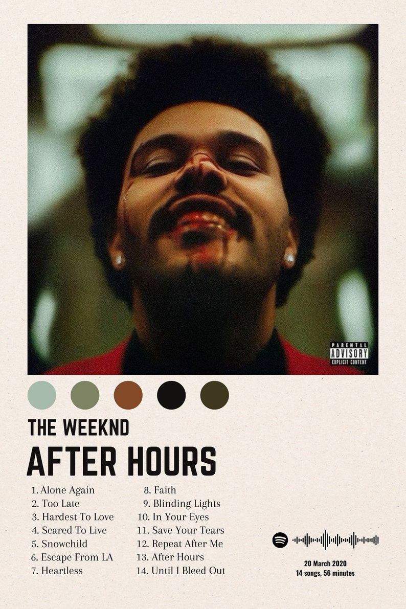 The Weeknd After Hours Printable Poster - Etsy