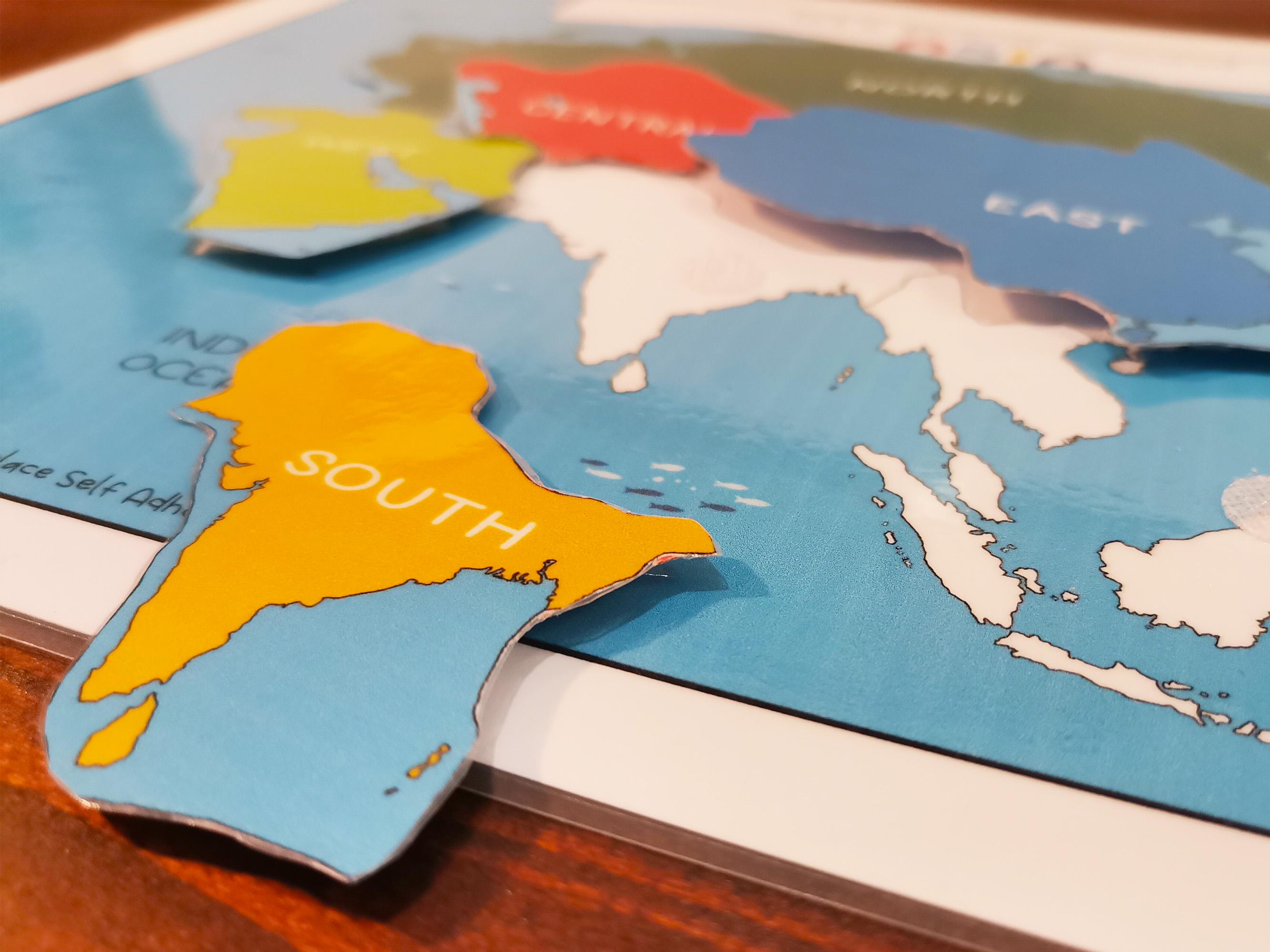 Asia Maps Puzzle, Printable Learning Binder, Kids Homeschool Worksheets ...