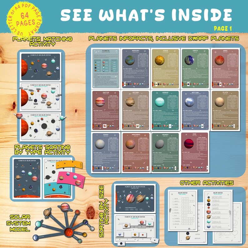 Solar System Busy Book Kids Learning Binder Homeschool Montessori ...