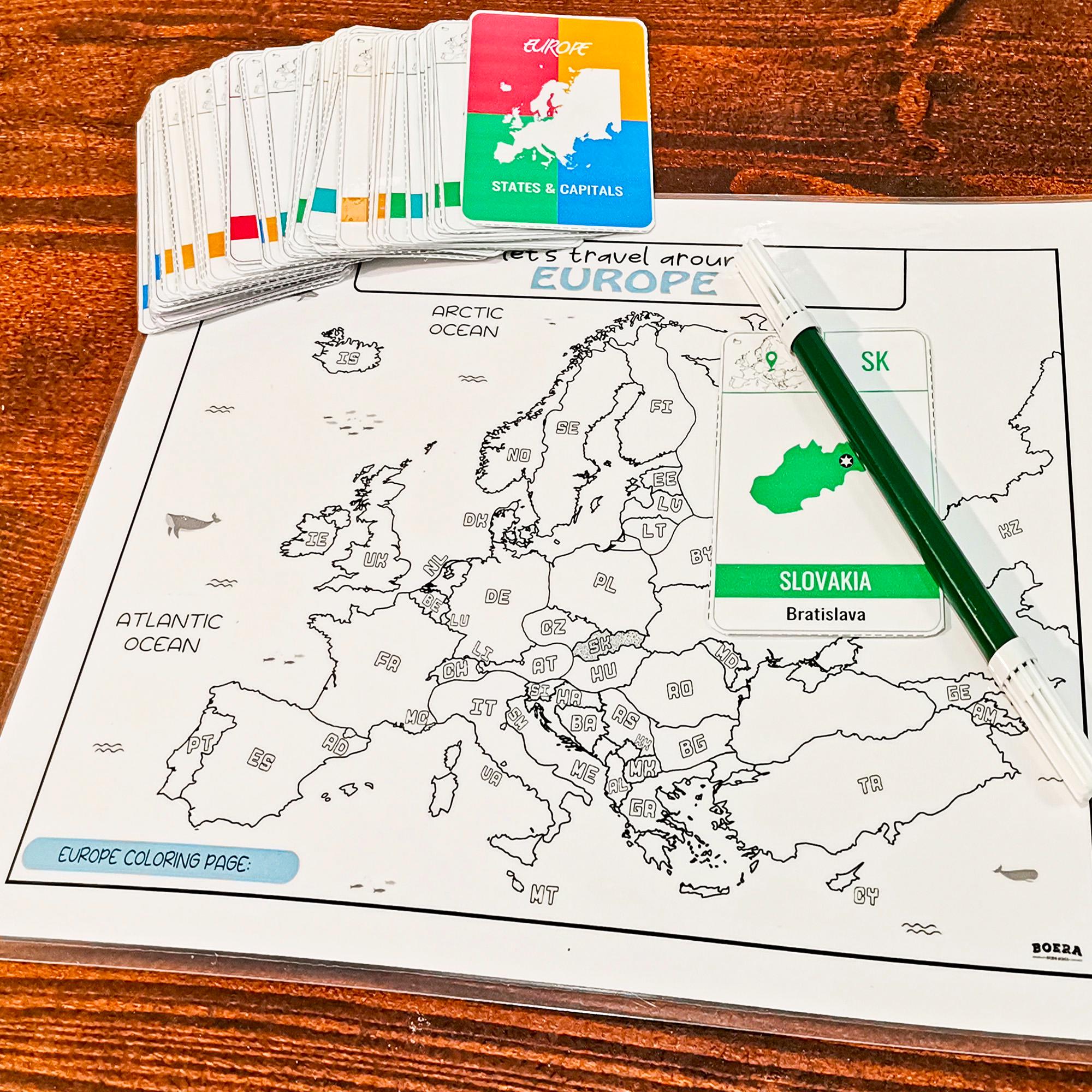Europe Map Puzzle, Printable Learning Pack, Montessori States ...