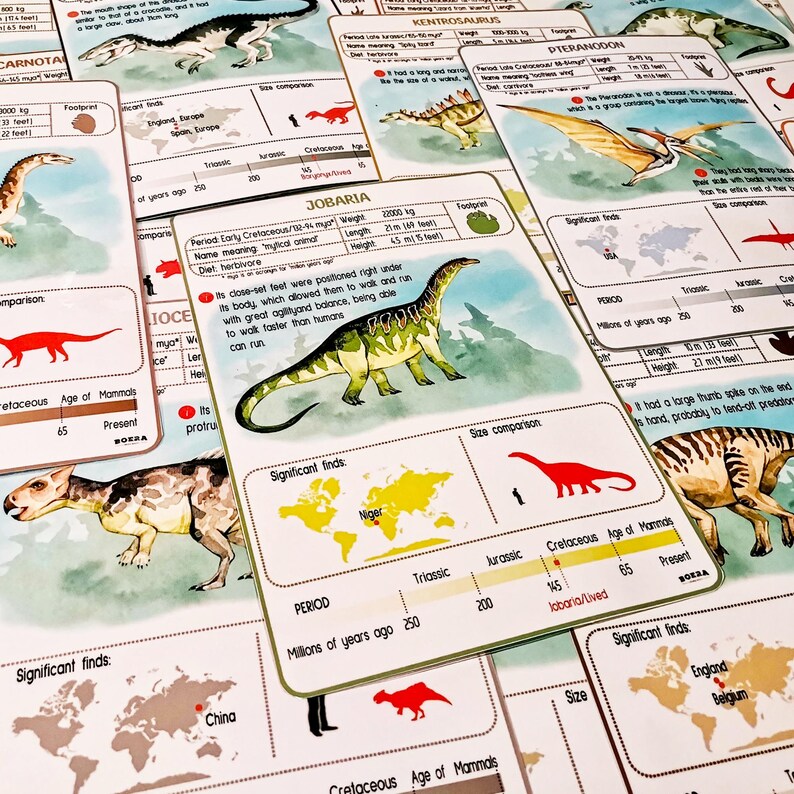 Dinosaurs Fact Cards Printable, Educational Learning Resources ...
