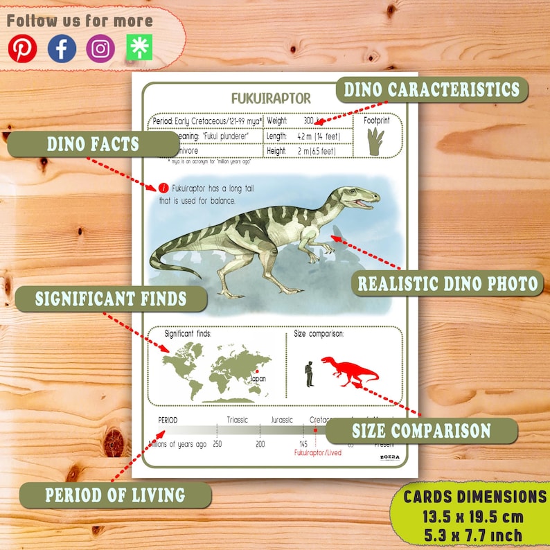Dinosaurs Fact Cards Printable, Educational Learning Resources ...