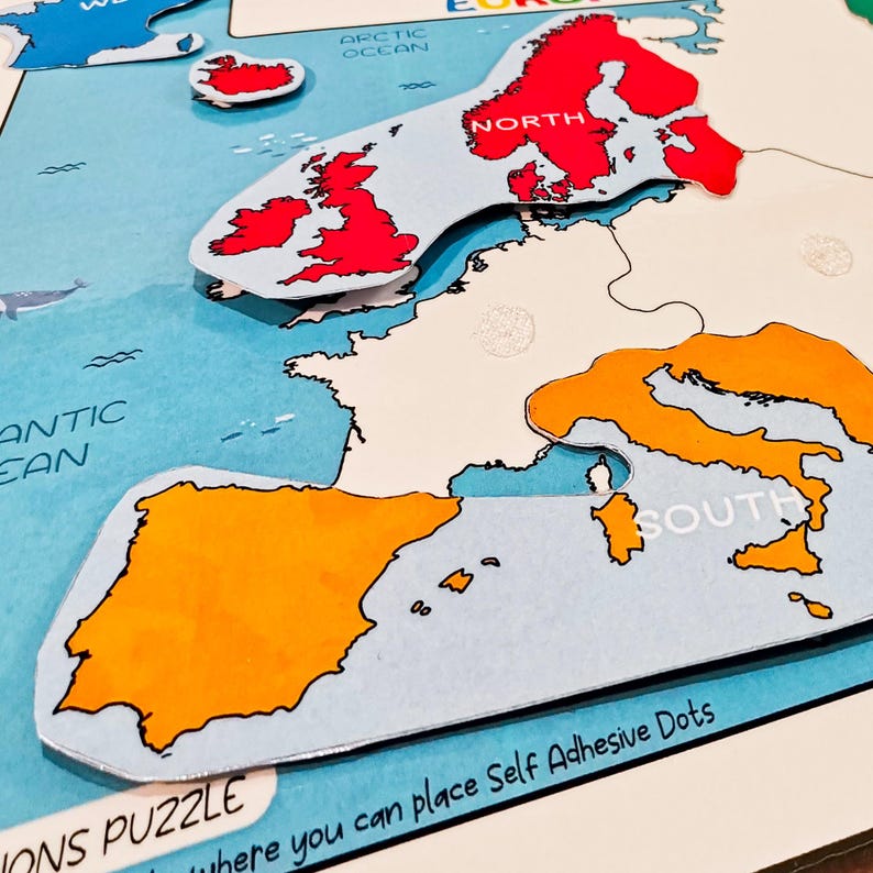 Europe Map Puzzle, Printable Learning Pack, Montessori States ...