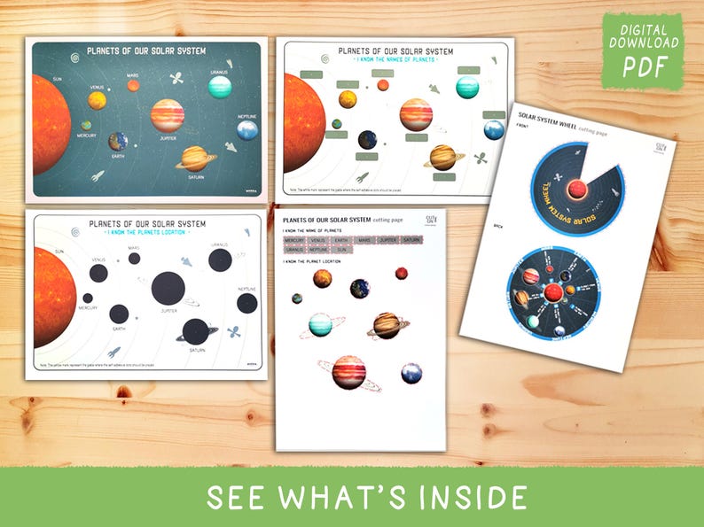 Planets Printable Activity Solar System Wheel Match the Planets ...