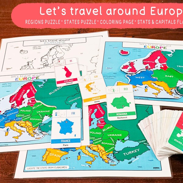 Europe Map Puzzle - Etsy