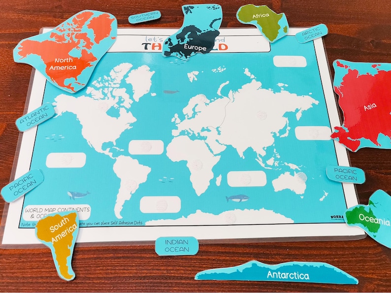 World Geography Printable Activity Pack Montessori Puzzle Map ...
