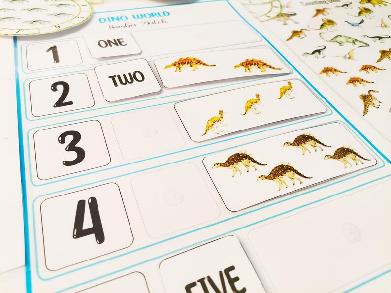 Dinosaur Counting Printable Activity Sheet, I Spy Game for Kids, Kids ...