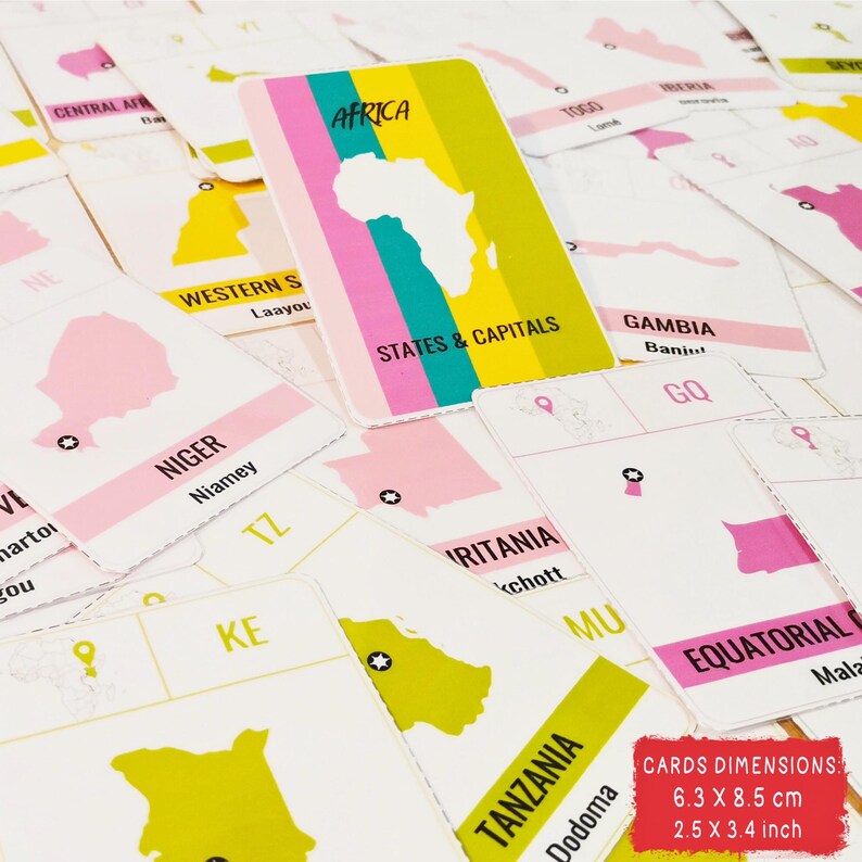 Africa Montessori Learning Pack: Puzzle Map, Flashcards, Coloring Page ...