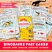 Dinosaurs Fact Cards Printable, Educational Learning Resources ...