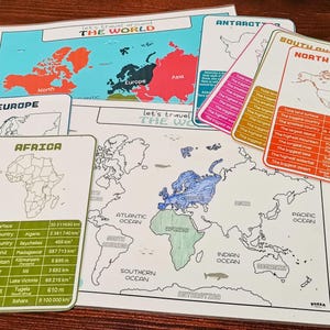 World Geography Printable Activity Pack Montessori Puzzle Map ...