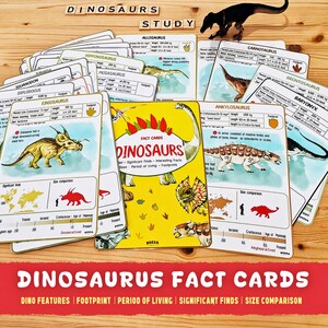 Dinosaur Fact Cards Printable, Educational Learning Resources ...