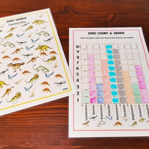 Dinosaur Counting Printable Activity Sheet, I Spy Game for Kids, Kids ...
