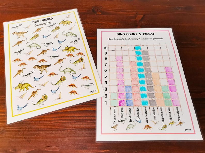Dinosaur Counting Printable Activity Sheet, I Spy Game for Kids, Kids ...