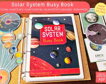 Outer Space Busy Book Solar System Learning Binder Preschool Busy ...