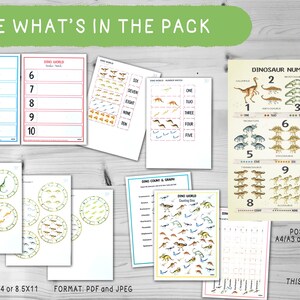 Dinosaur Counting Printable Activity Sheet, I Spy Game for Kids, Kids ...