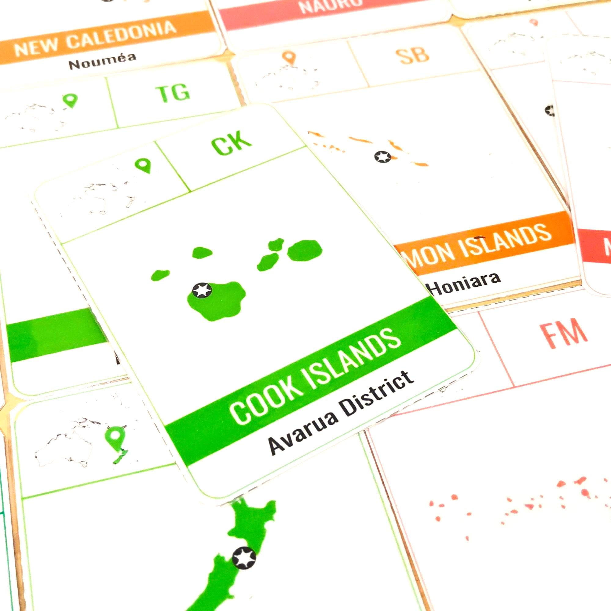 Oceania Learning Pack Printable Montessori Puzzle Map Countries ...