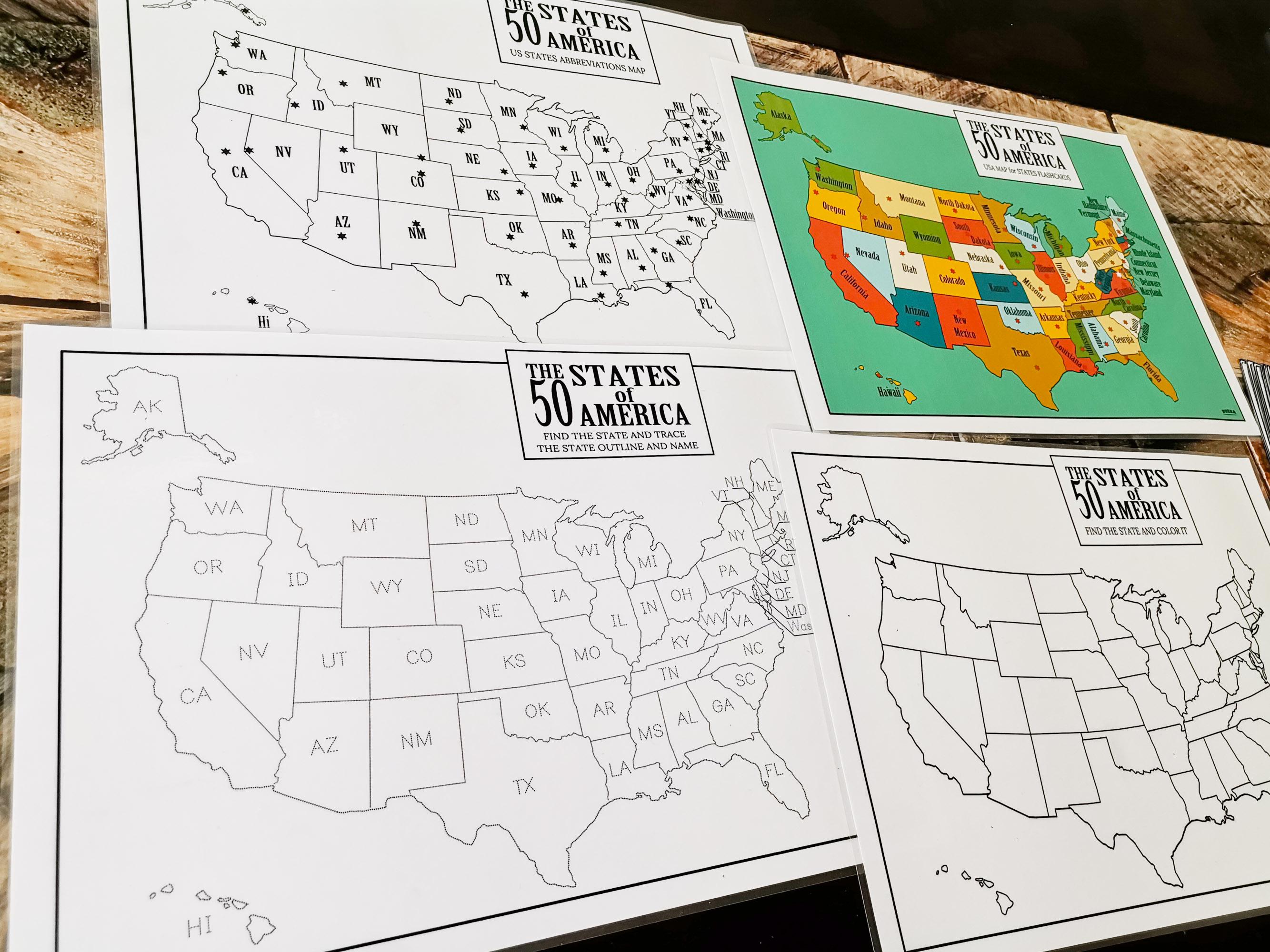 The 50 States of America Bundle, Printable United States Activity Book ...