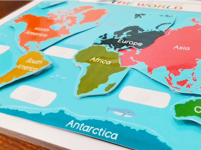 World Geography Printable Activity Pack Montessori Puzzle Map ...