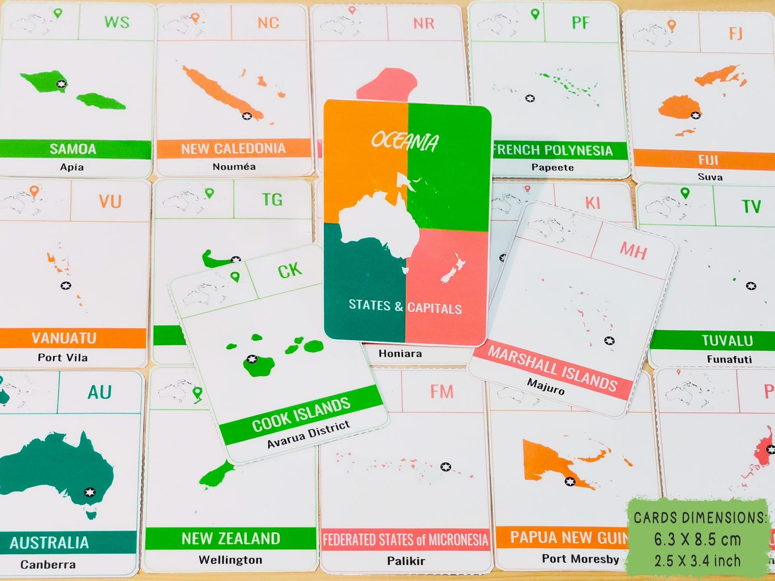 Oceania Learning Pack Printable Montessori Puzzle Map Countries ...