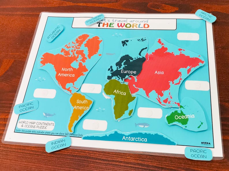 World Geography Printable Activity Pack Montessori Puzzle Map ...