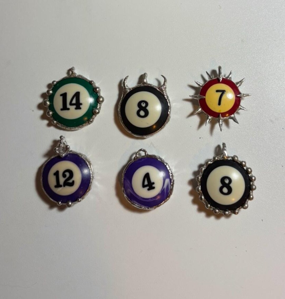 Pool Ball Necklace 8 Ball Billiard Ball Soldering Alt Jewelry Grunge ...