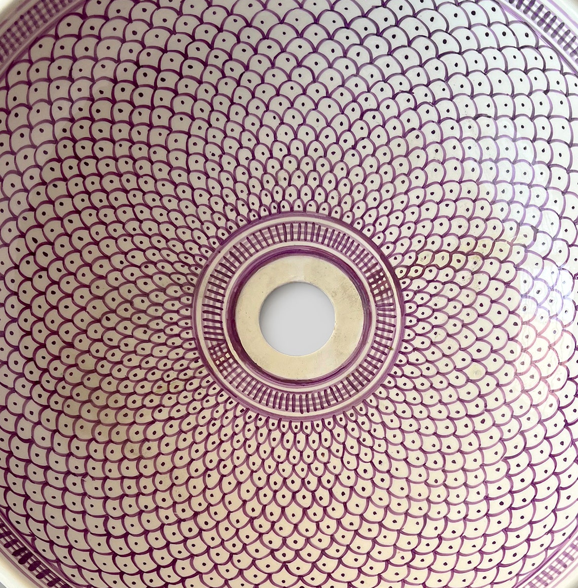 Purple Sink, Modern Bathroom Vessel Sink Above Countertop Basin ...