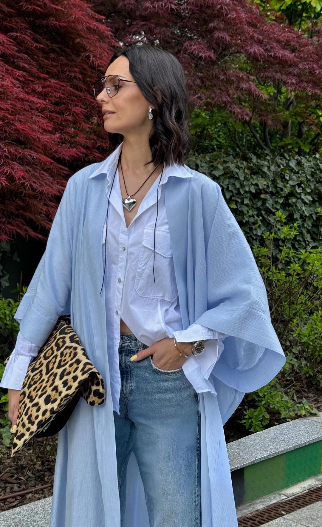 Light Blue Women's Duster, Long Flowing Cardigan, Lightweight Open ...