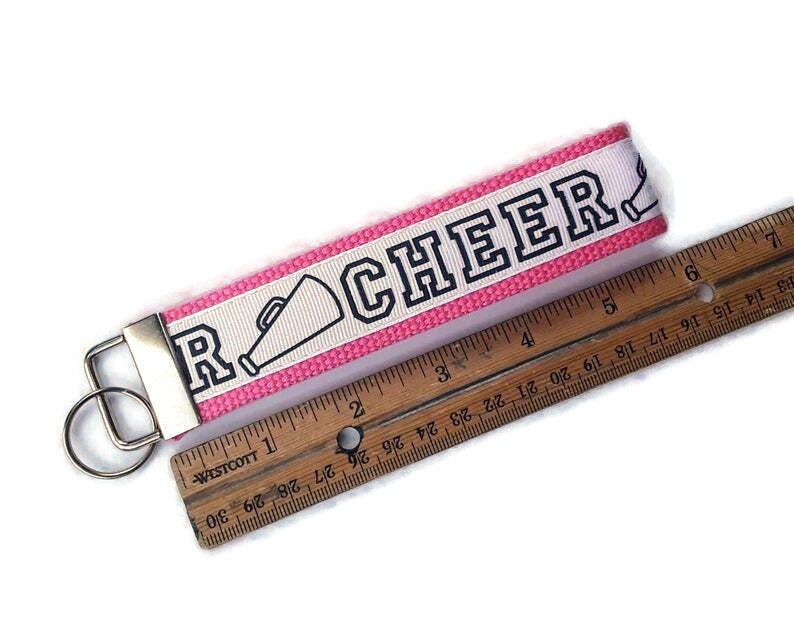 Cheer Key Fob Wristlet Keychain for Cheerleader - Etsy