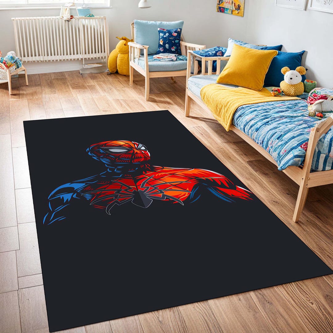 Spider Man Kids Room Rug, Spider Man, Custom Gift for Him, Popular Gift ...