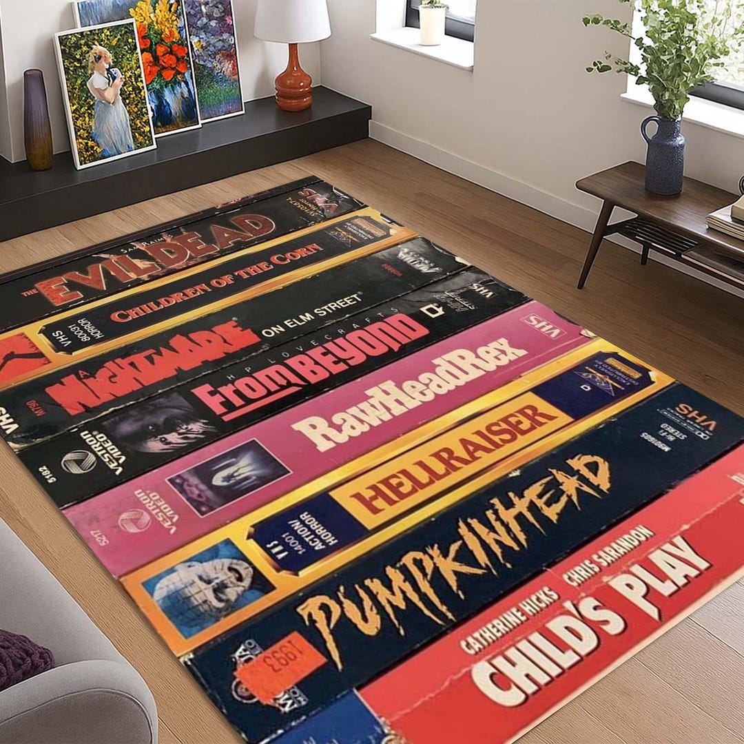 Retro VHS Cassette Tape Rug: Music Lover Gift, Vintagetape Design ...