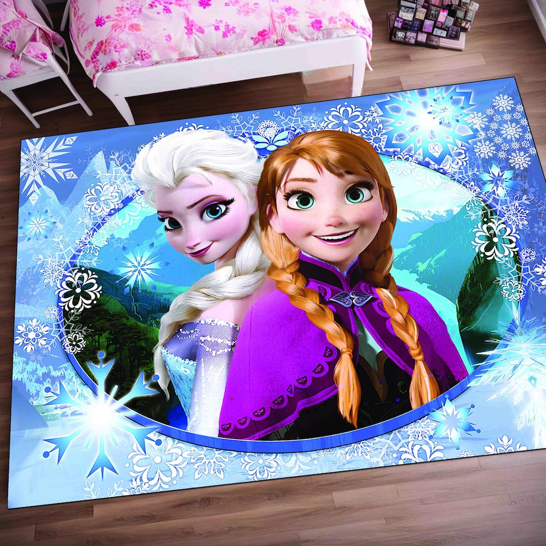Elsa, Anna, Frozen Kids Room Rug, Baby Gift, Gift for Her, Custom ...