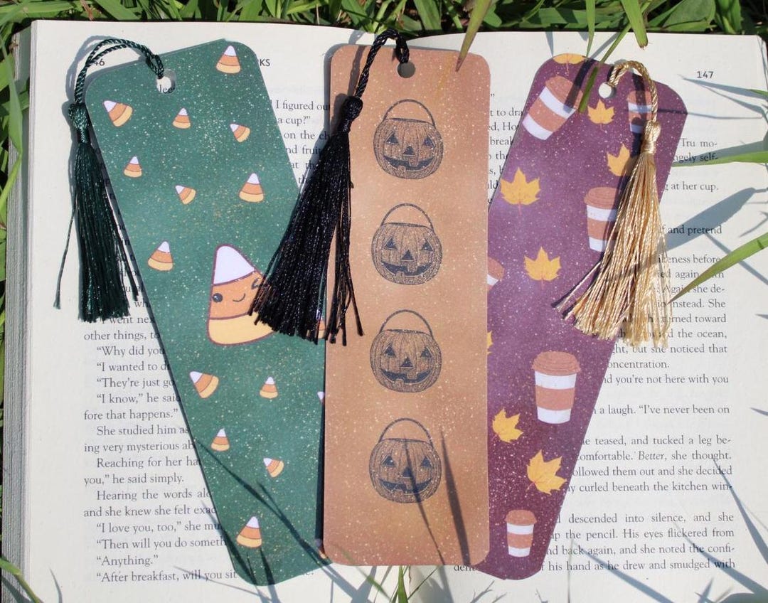 Cute Halloween Bookmarks Spooky Bookmarks Fall Bookmarks Pumpkin ...
