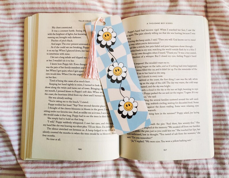 Groovy Flower Bookmarks| Summer Bookmarks| Retro Bookmarks| Double ...