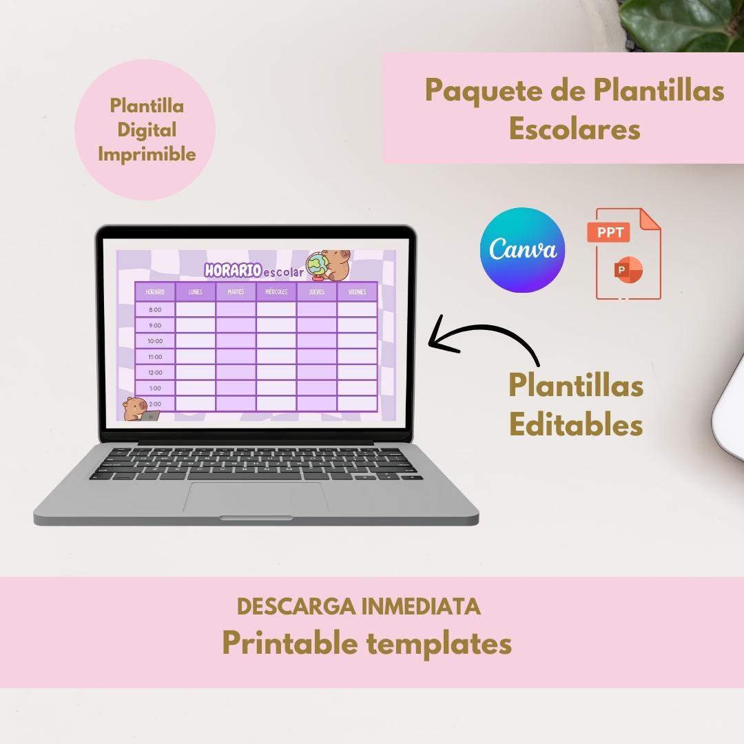 Capybara Printable School Kit-school Planner and Name Labels-schedule ...