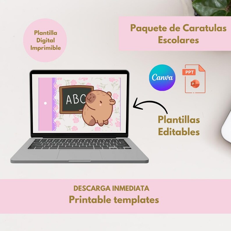 Capybara Notebook Cover Template-editable Cover Template,printable ...