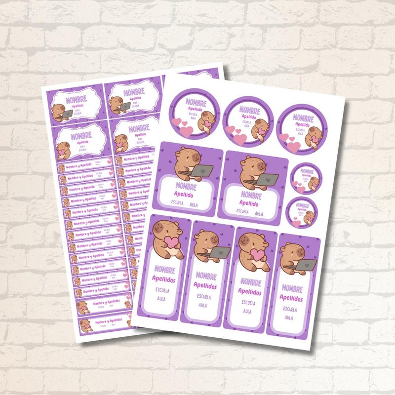 Capybara Name Tag - Etsy