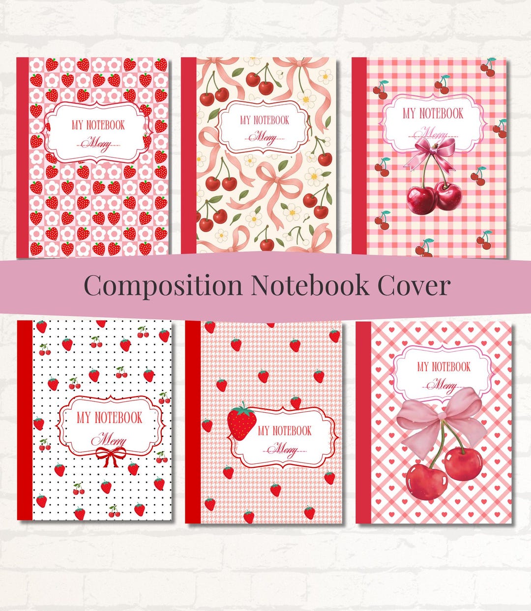 Composition Notebook Cover Template |cute, Flirty Cover |personalized ...