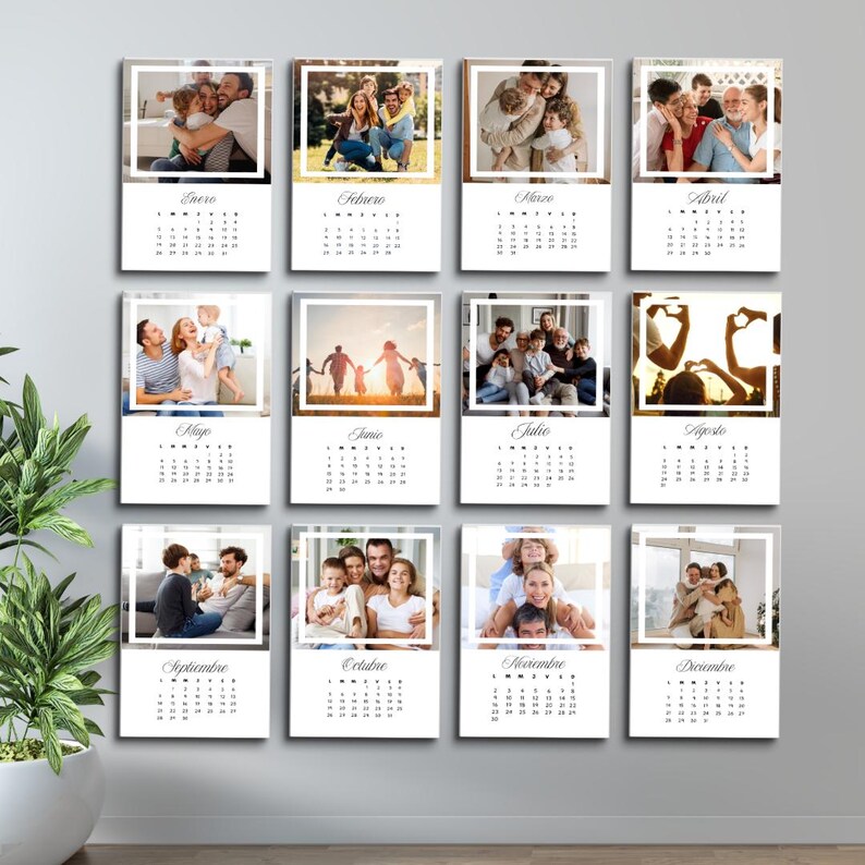 2025-2026 Photo Calendar Template-Editable Photo Calendar Template-Printable Desk Calendars ...