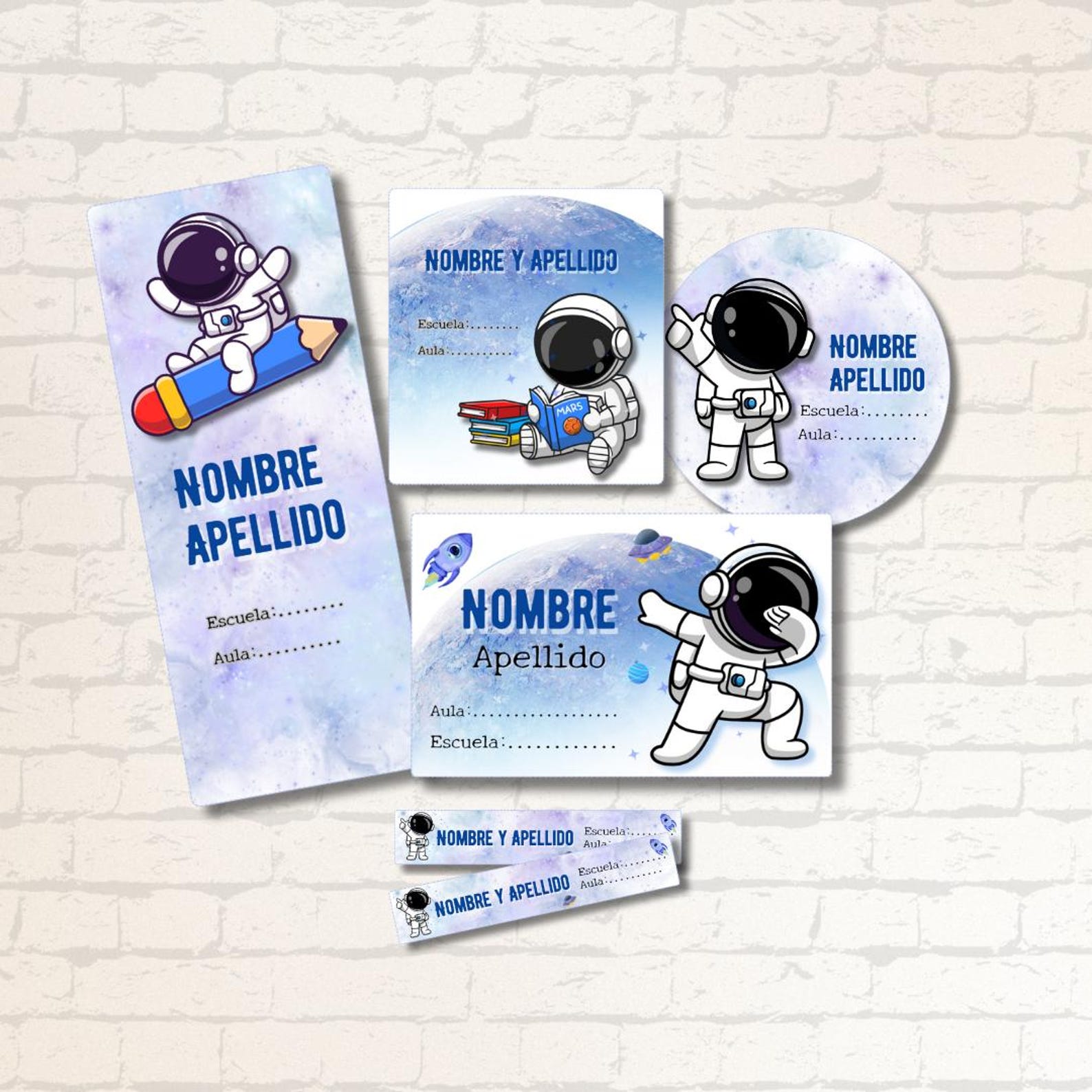 Printable Space Astronaut School Label Templates-school Supply Label ...