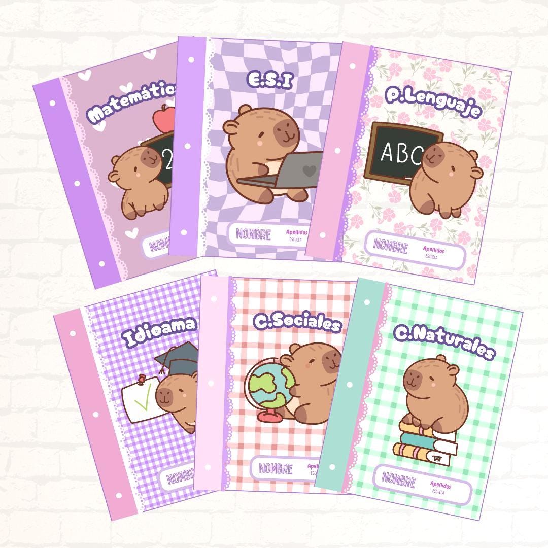 Capybara Cover Template-Editable Cover Template-Printable Binder Cover ...