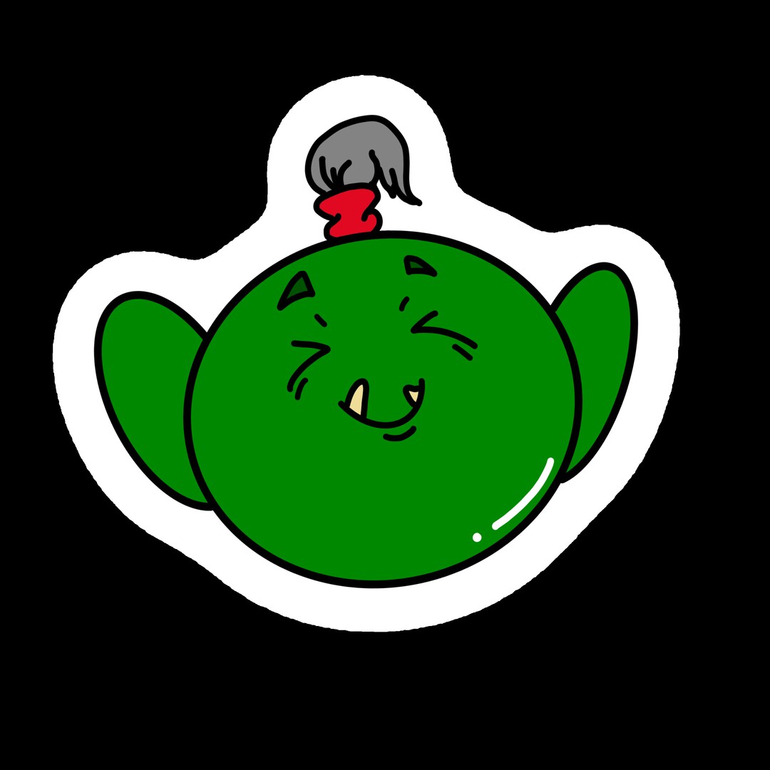 Happy Ork Blob Budd Vinyl Sticker, Laptop Sticker, Happy Sticker, Happy ...