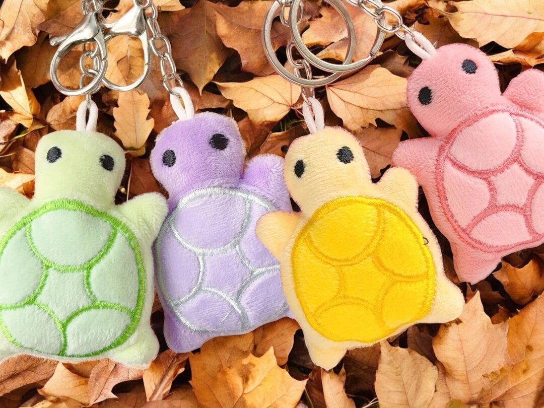 Turtle Plush Keychain – 6.5cm - Soft & Cute Small Plush Keychain - Mini ...