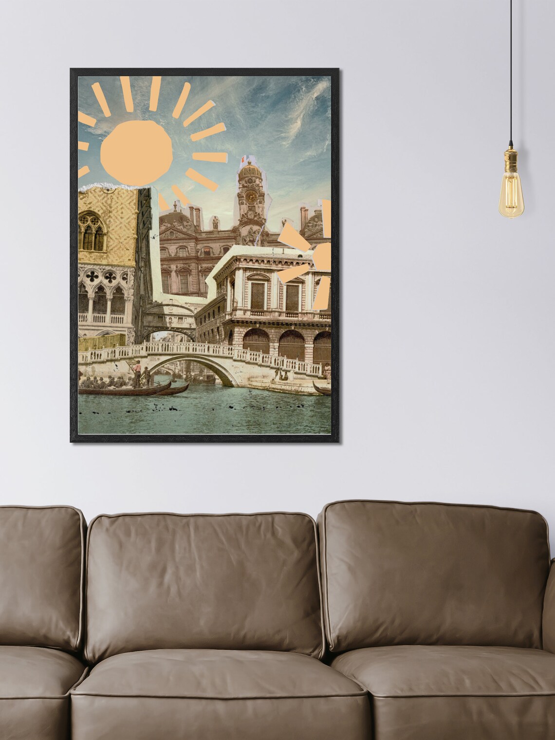 Sunshine City Dorm Room Graphic Poster Aesthetic Vintage Sun Print Room ...