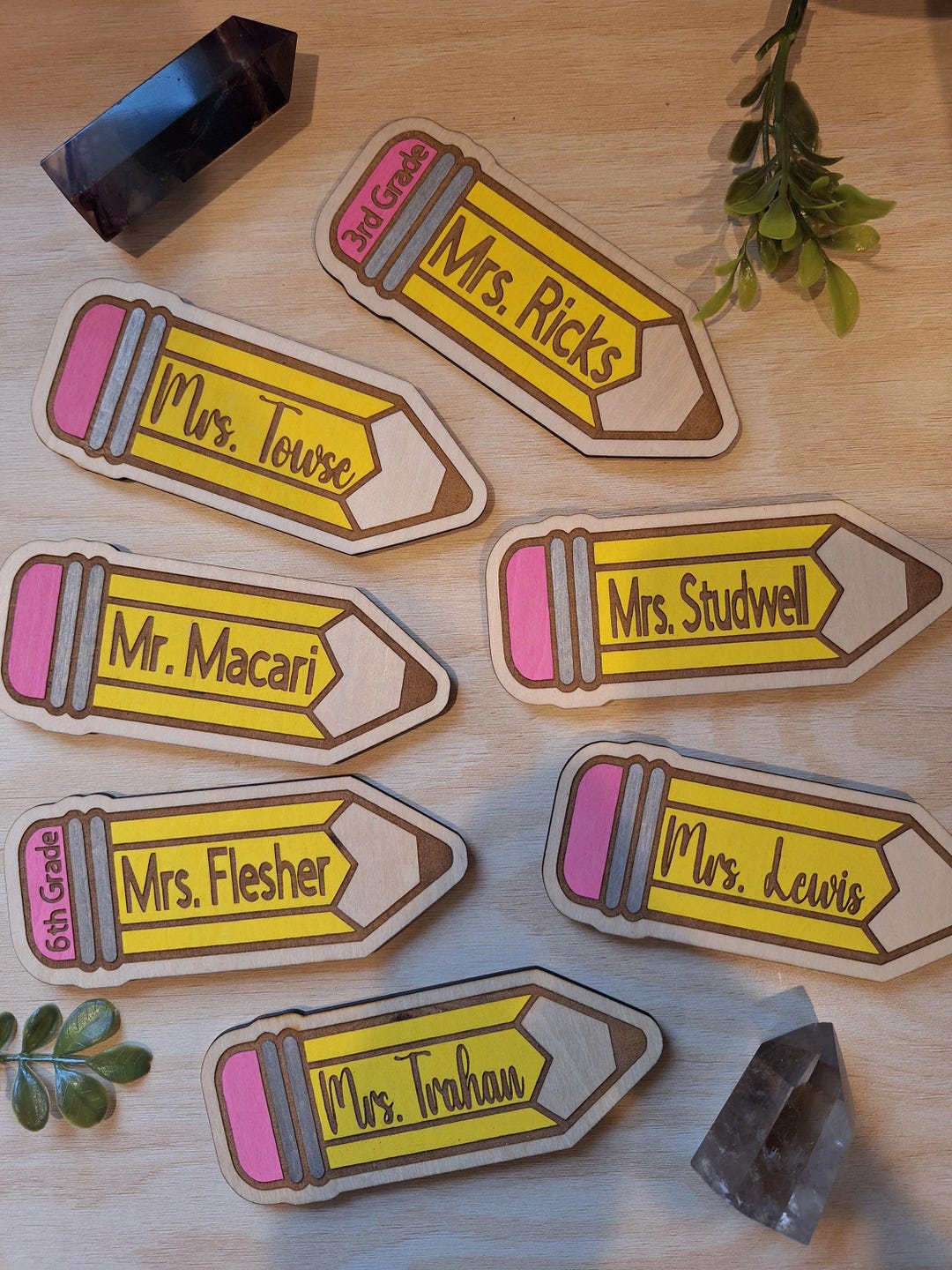 Customized Teacher Magnet With Name Engraved, Back to School ...