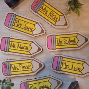 Customized Teacher Magnet With Name Engraved, Back to School ...