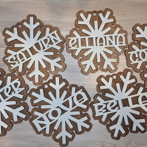 Snowflake Christmas Ornament Personalized Gift Tag Teacher Ornament ...