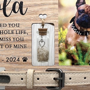 Pet Fur Keepsake, Dog Memorial Collar Frame With Photo, Fur Memorial ...